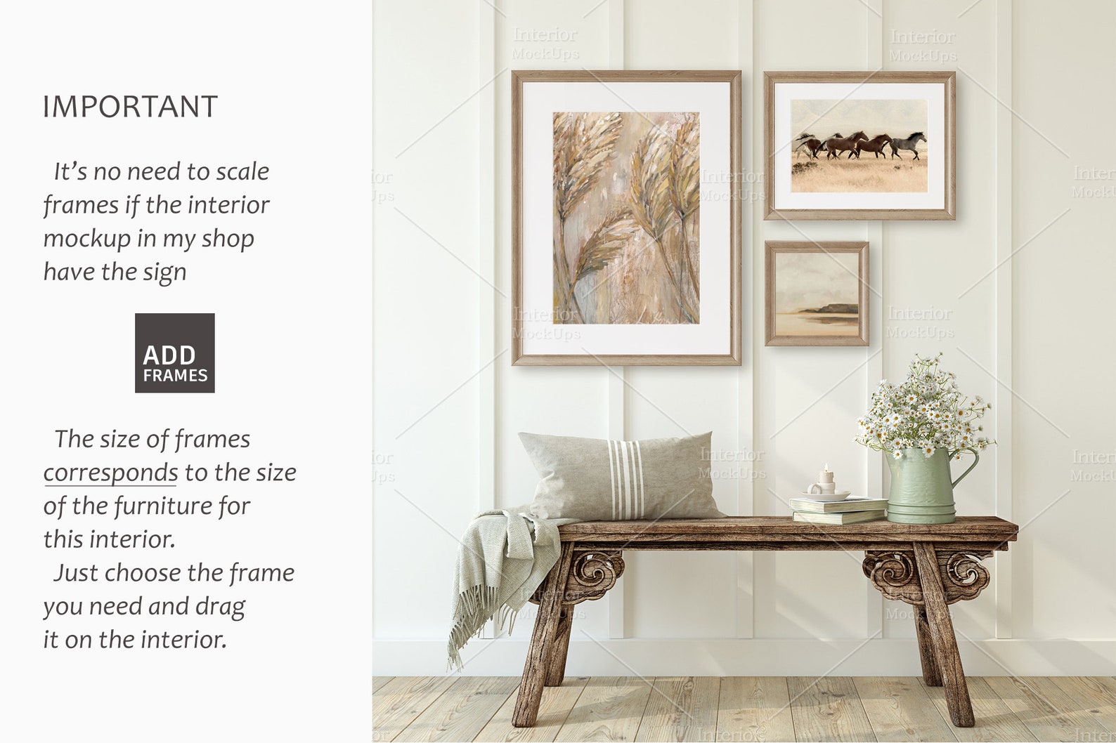 Movable PNG Frames Wide Wooden - Etsy