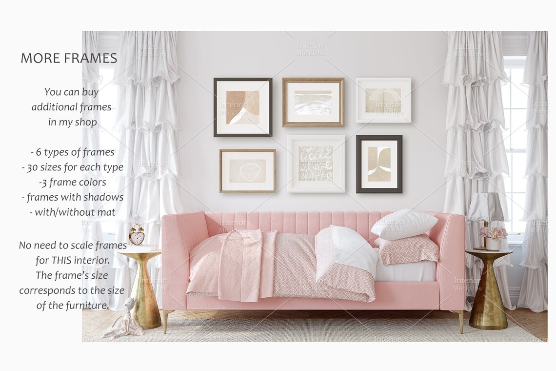 Teen Girl Room Interior Mockup Frame Mockup Nursery Mockup - Etsy