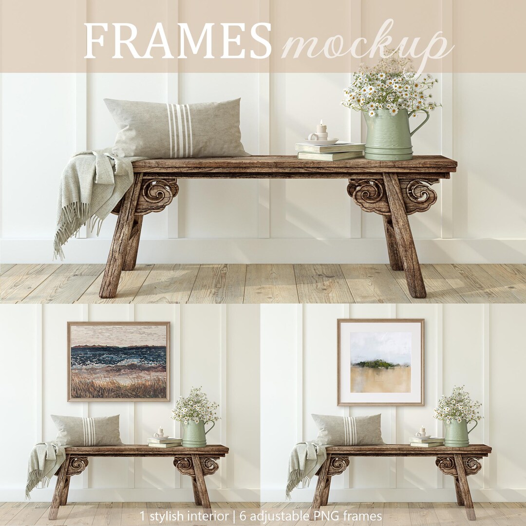 Entryway Frames Mockup: Adjustable PNG Frames (digital File) - Etsy