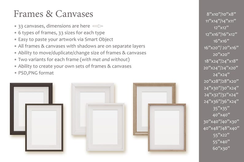 CHRISTMAS Wall & Frame Mockups | Adjustable Frames | Blank Wall ...
