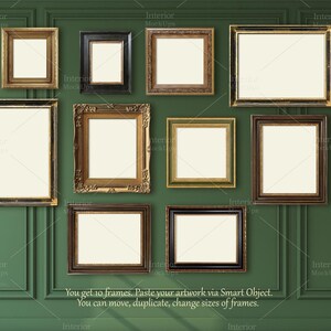 Dark Academia Frame Mockups: Interior Display (PSD, JPG) - Etsy