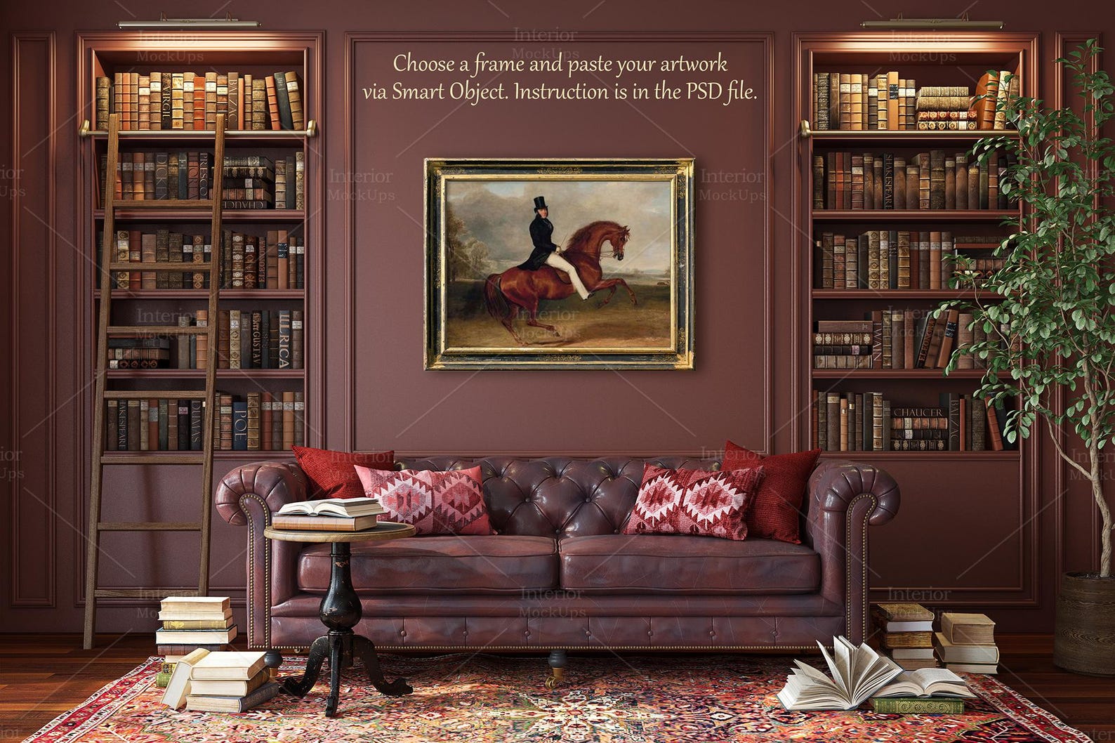 Dark Academia Frame Mockups: Interior Display (PSD, JPG) - Etsy
