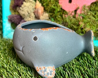 Whale Planter Succulent Pot Coastal Flower Pot Gift for Plant Lover ...
