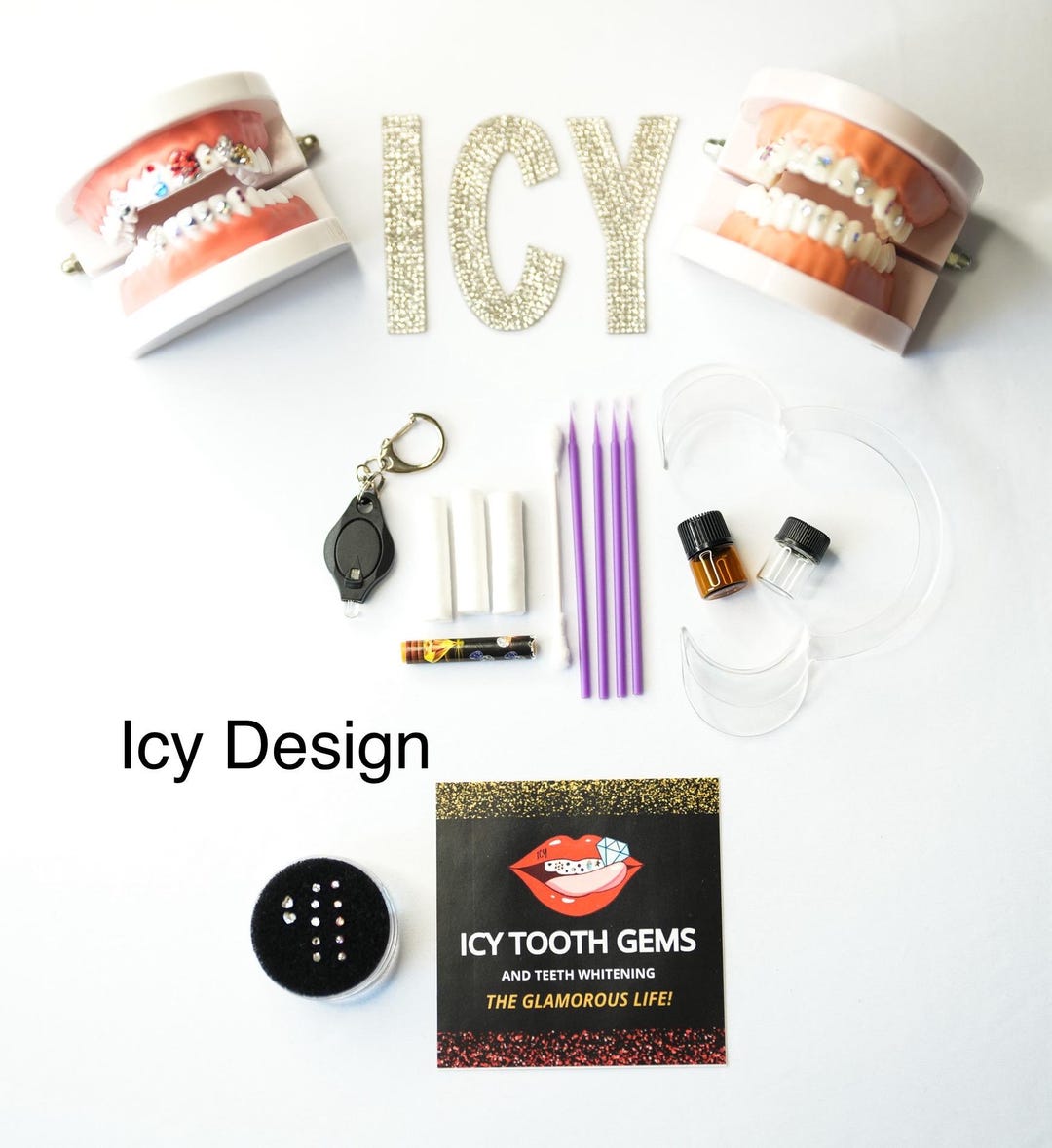 Tooth Gem Kit (icy), Dental Adhesive, 10 Pcs, Instructions, Colorful ...