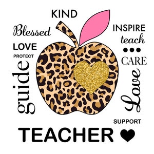 Apple Heart Teacher SVG Teacher SVG Digital Download/cricut - Etsy