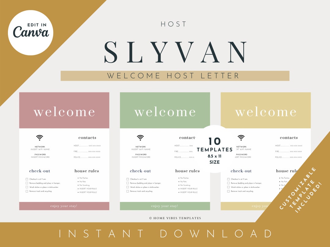 Host Welcome Letter | Sylvan | Airbnb VRBO Vacation Rentals Marketing ...