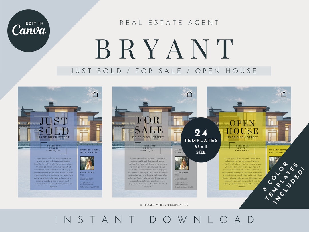 Modern Realtor Templates | Just Sold | for Sale | Open House | Real ...