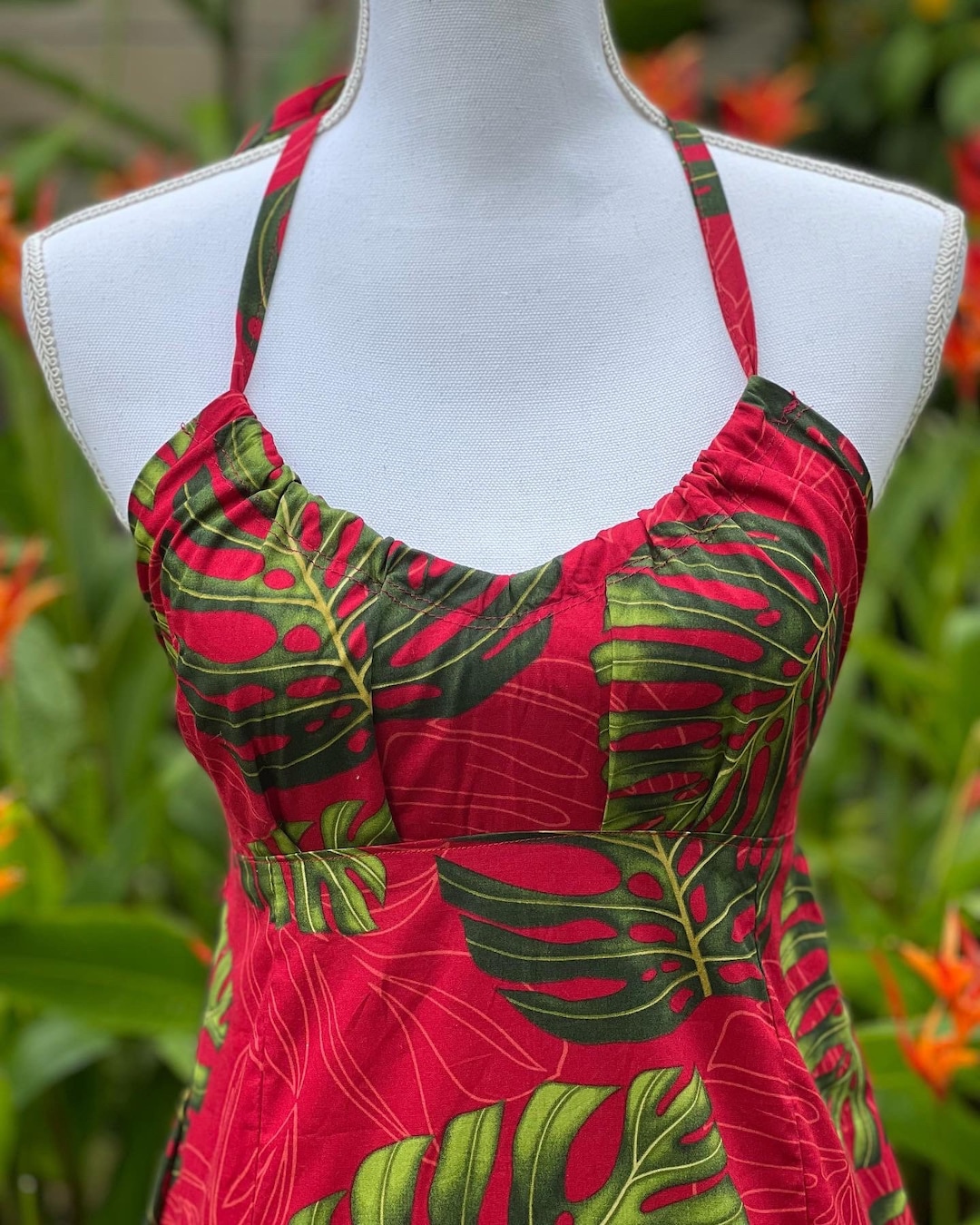 Hawaiian Print Dress - Etsy