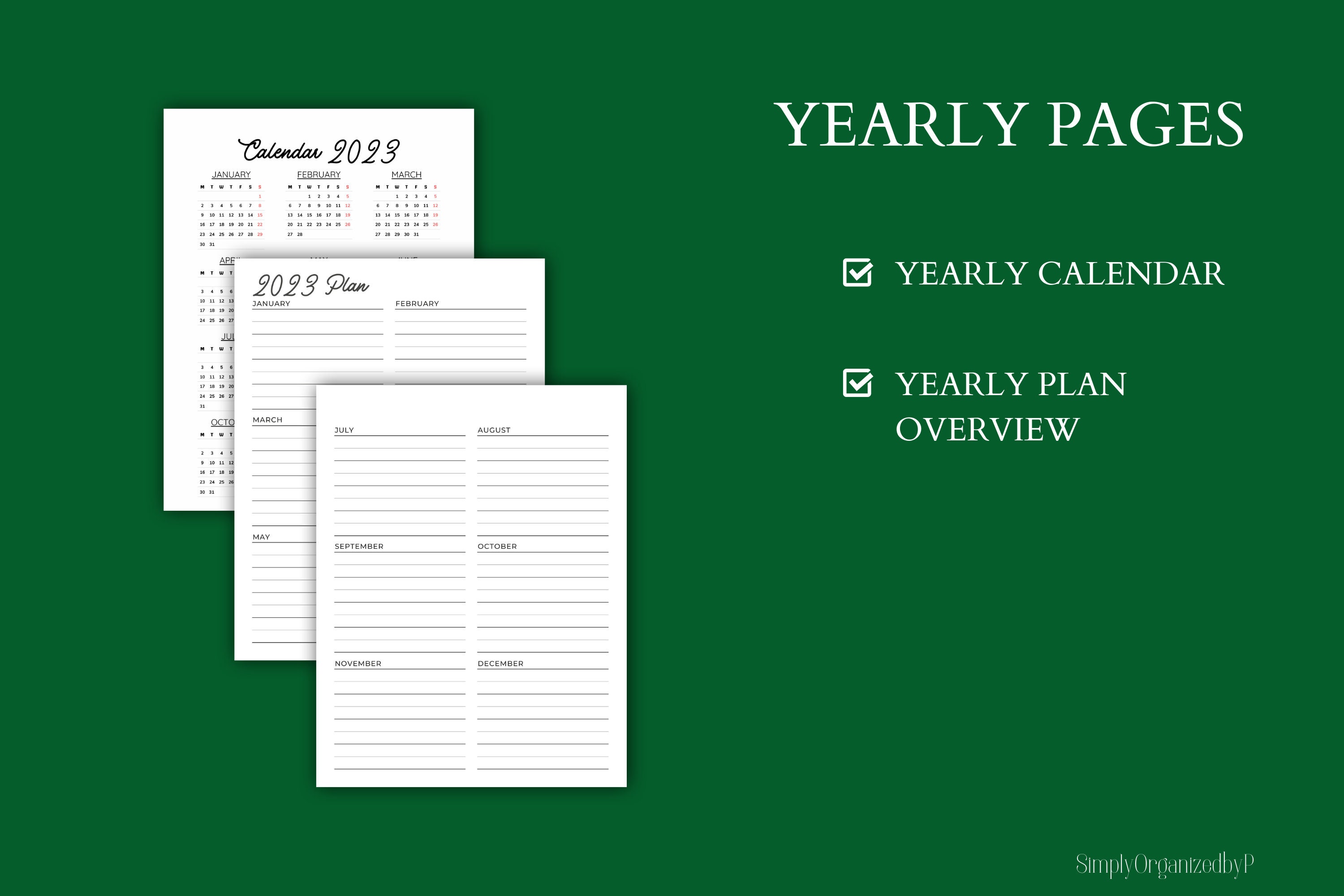 Personal Planner Bundle, Printable Daily, Weekly, Monthly Planner ...
