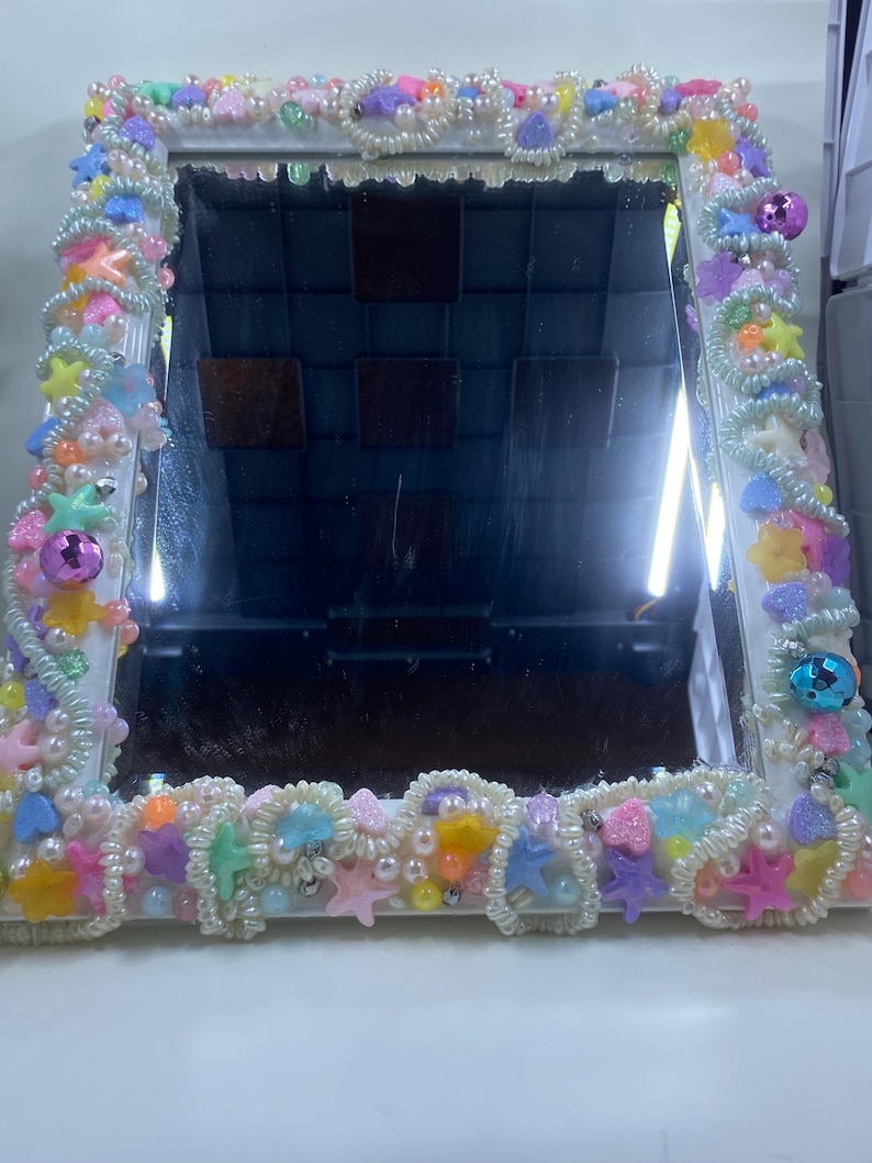 Pastel Jeweled Mirror - Etsy