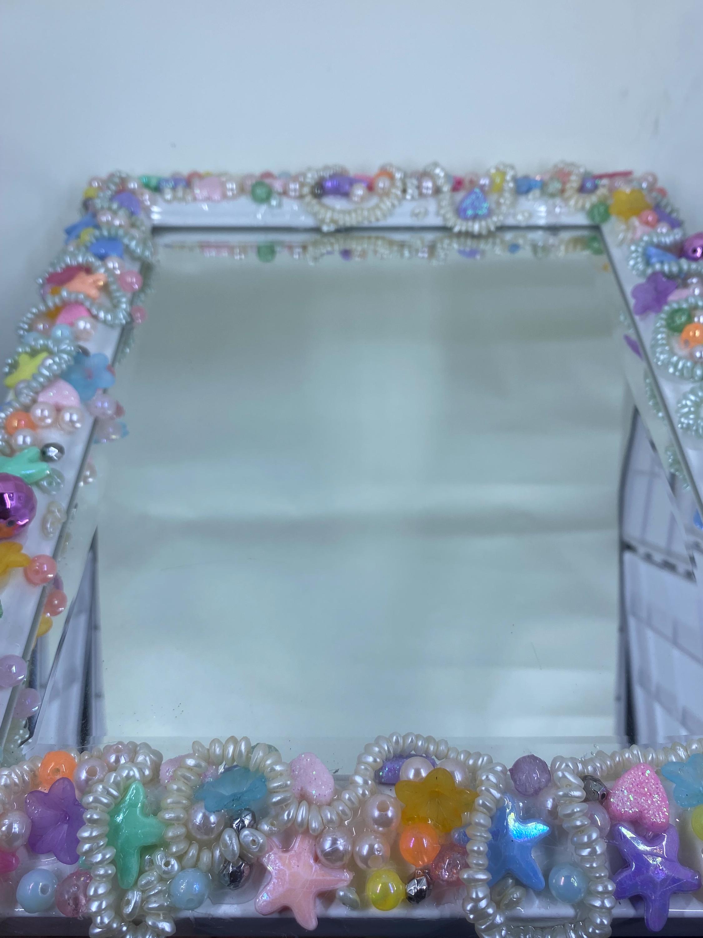 Pastel Jeweled Mirror - Etsy