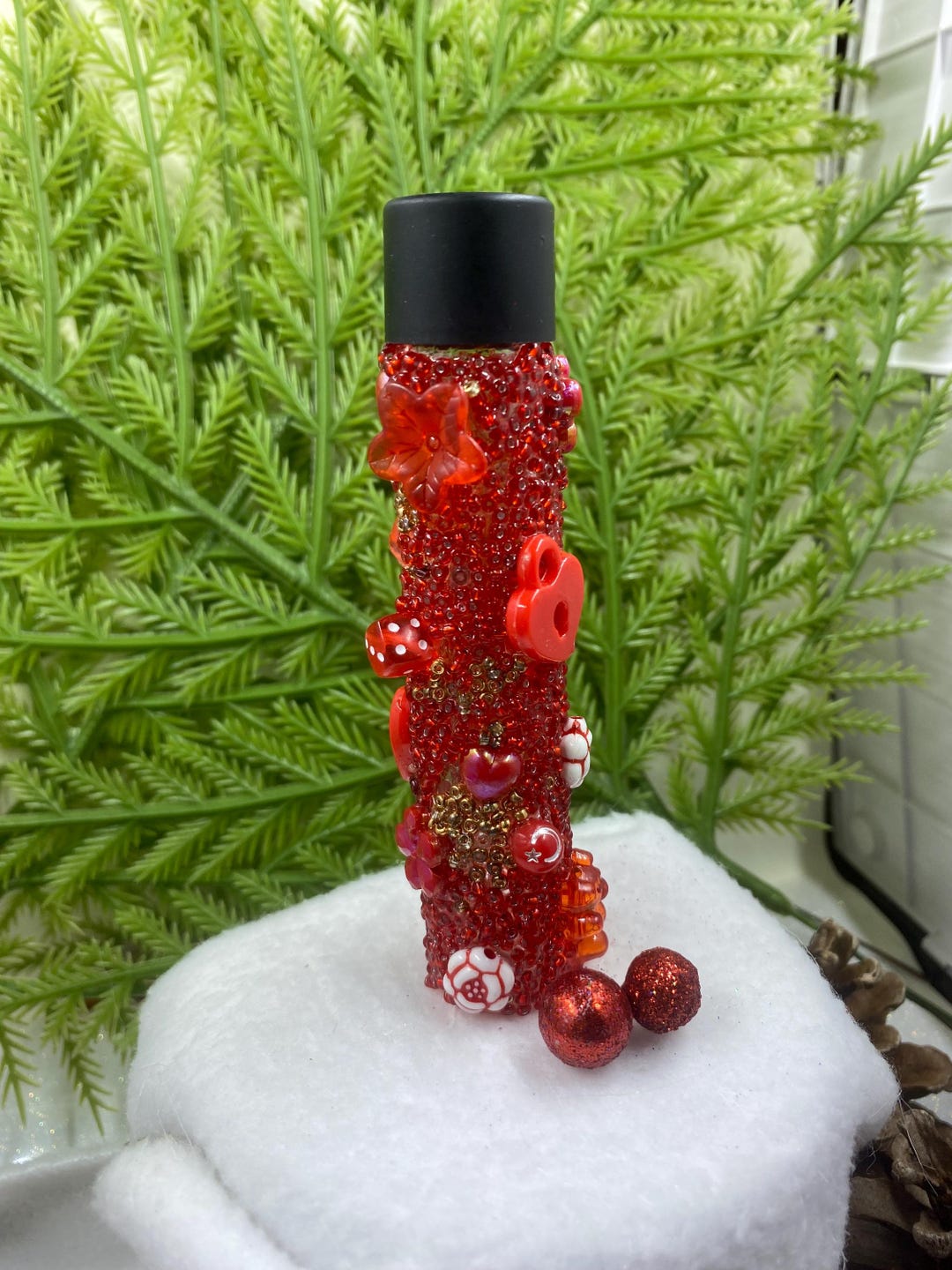 Hand-jeweled Glass Preroll Tube Red - Etsy