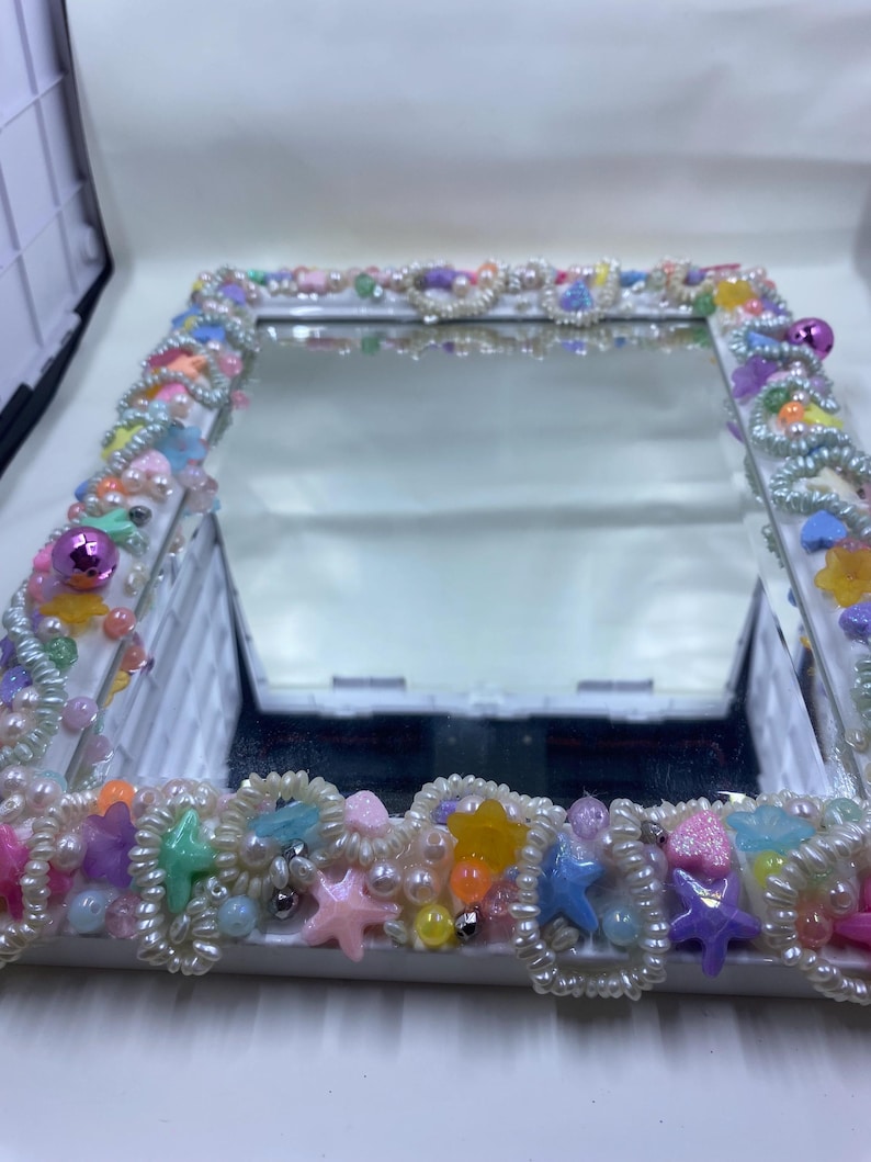 Pastel Jeweled Mirror - Etsy