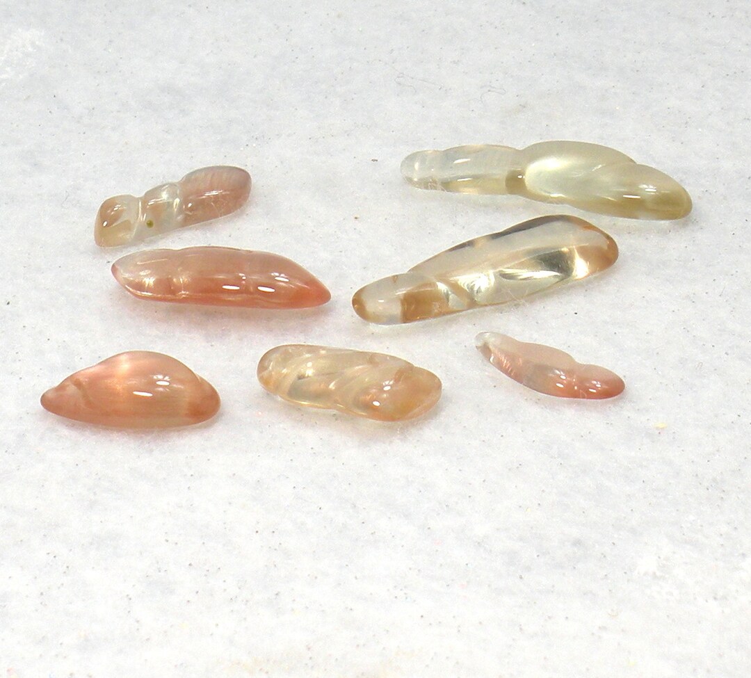 Carved Oregon Sunstone - Pink Schiller Oregon Sunstone - Green Carved ...