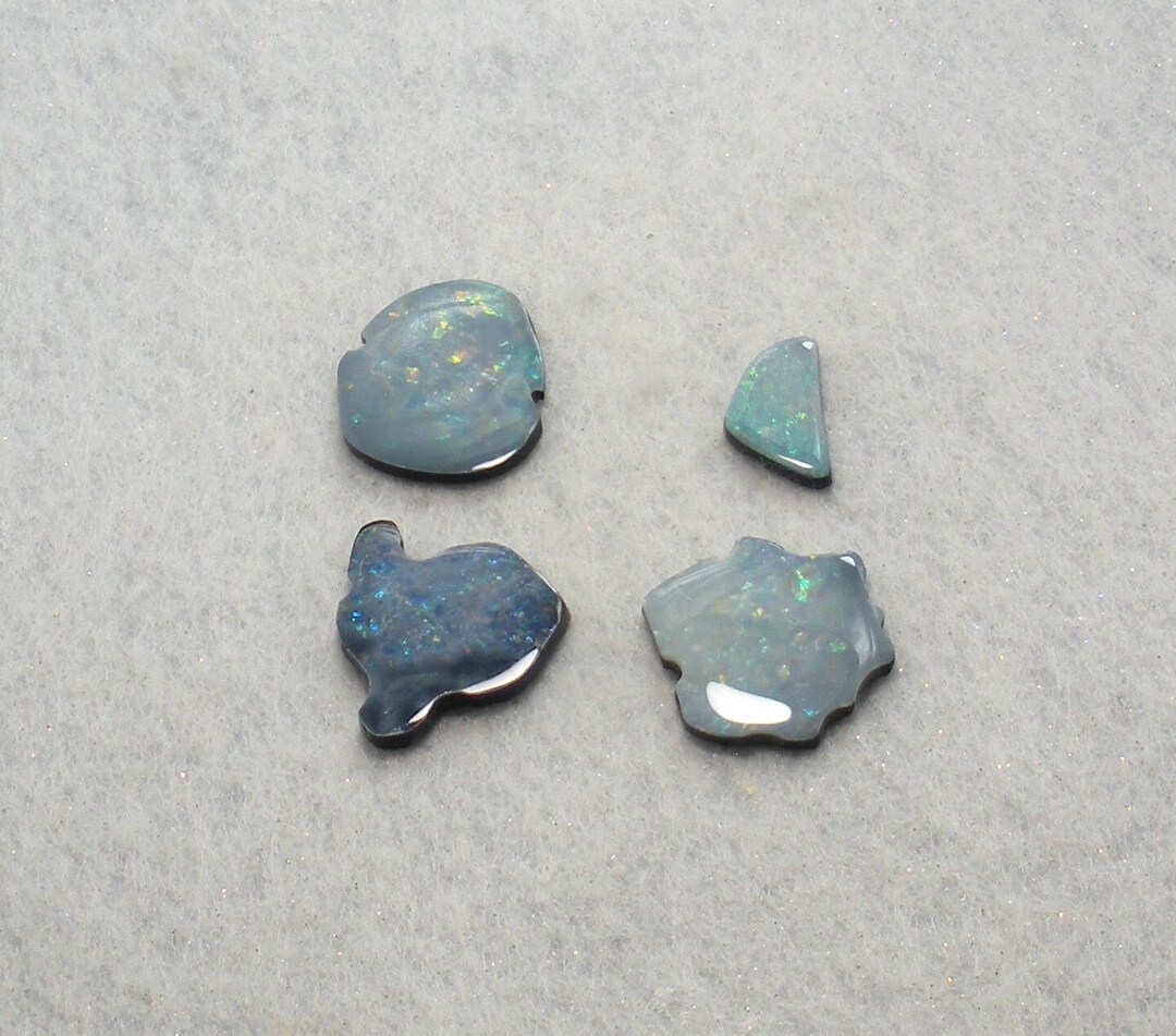 Spencer Opal Cab Doublets - Spencer Idaho Opal - Lot of 4 Cabs ...