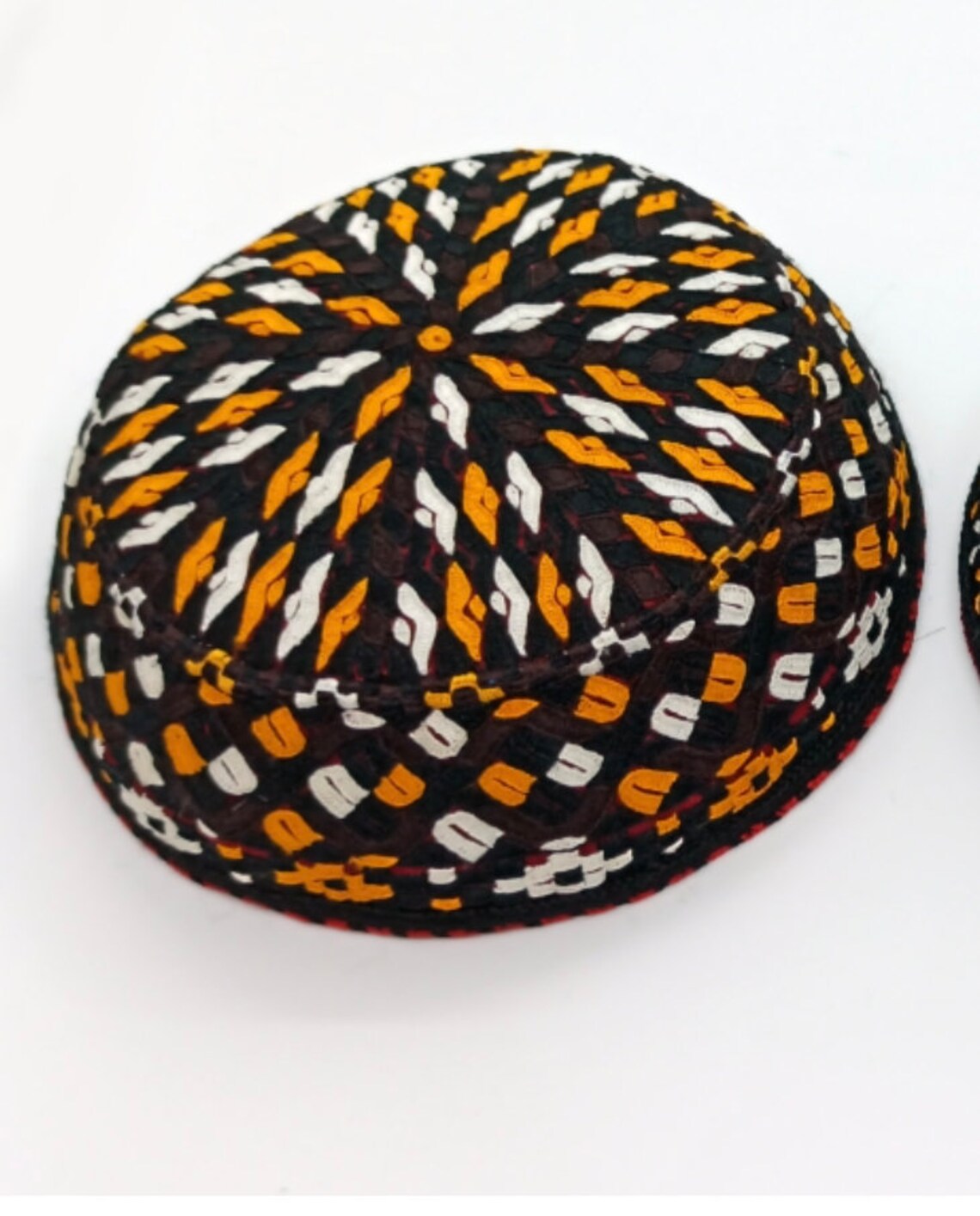 Turkmen Headdress (women Takhya), Embroidered Hat, Turkmen Hat, Boho ...