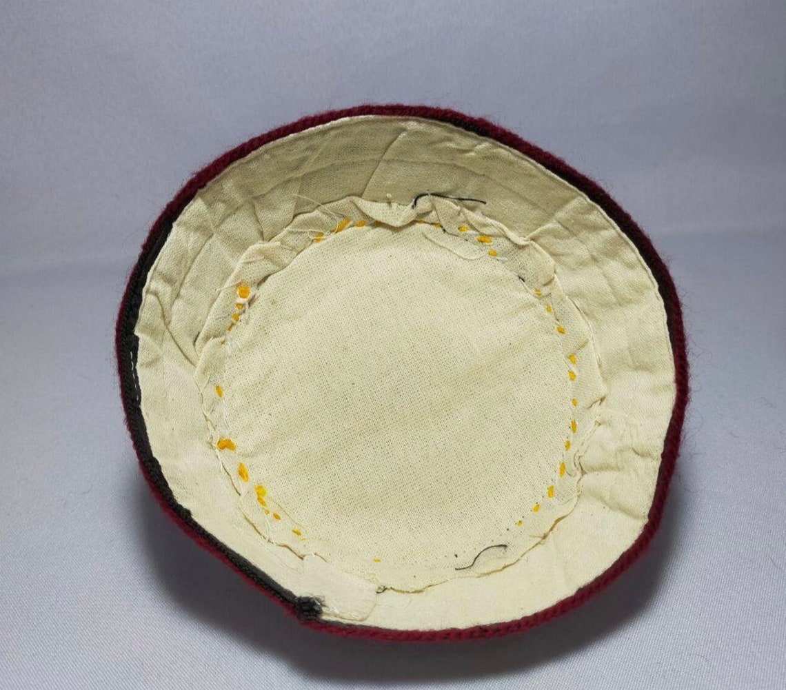 Turkmen Headdress (women Takhya), Embroidered Hat, Turkmen Hat, Boho ...