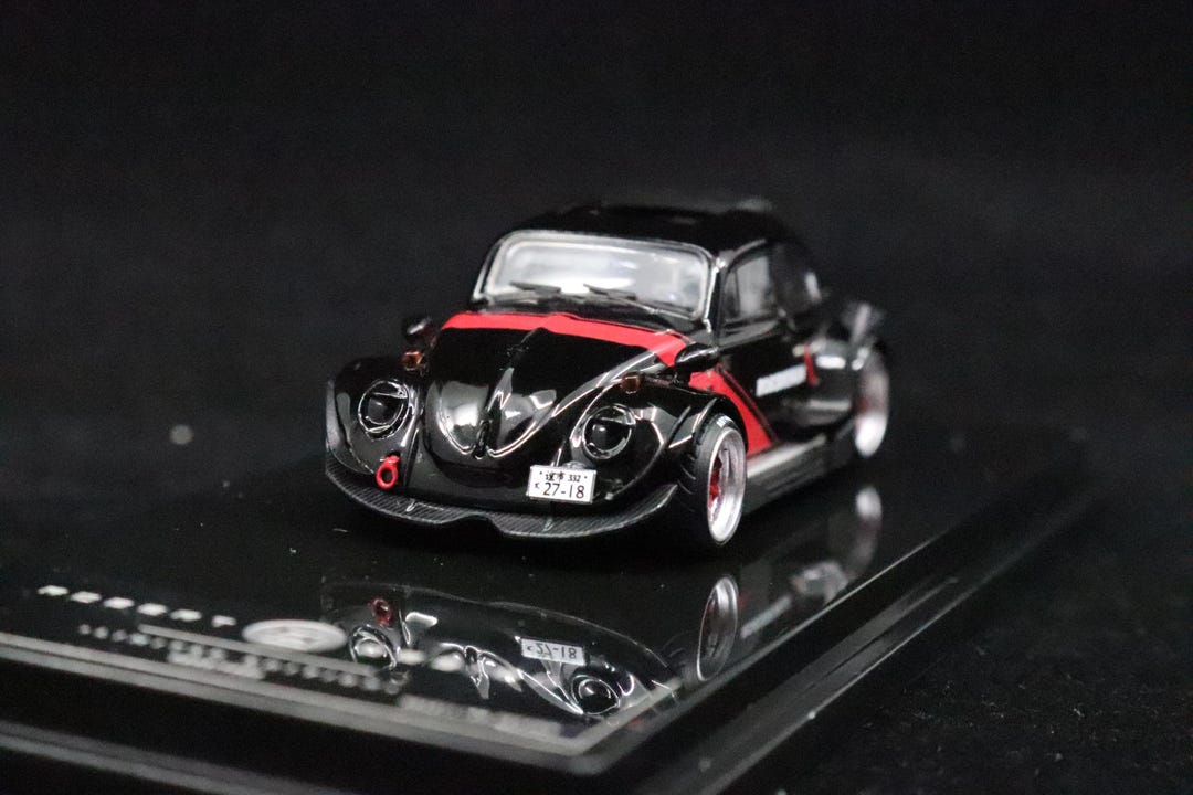 New Robert Design Model 1:64 Volkswagen RWB Beetle Red Black Stripe - Etsy