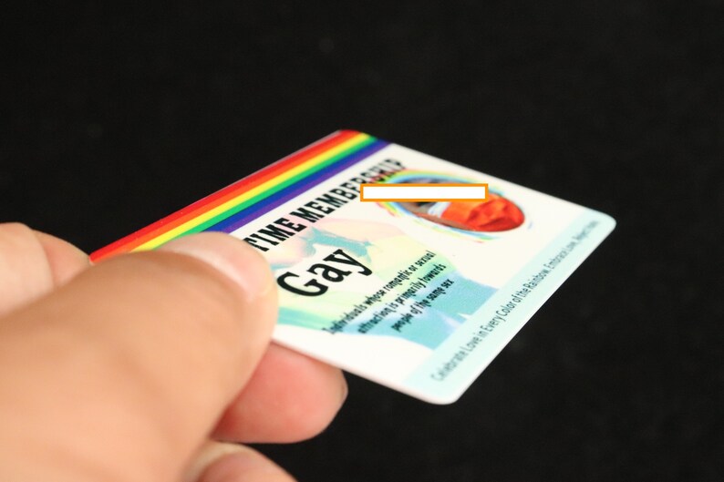 Androgynous Lifetime Membership Card - Pride Card - Tailor Made LGBT ...