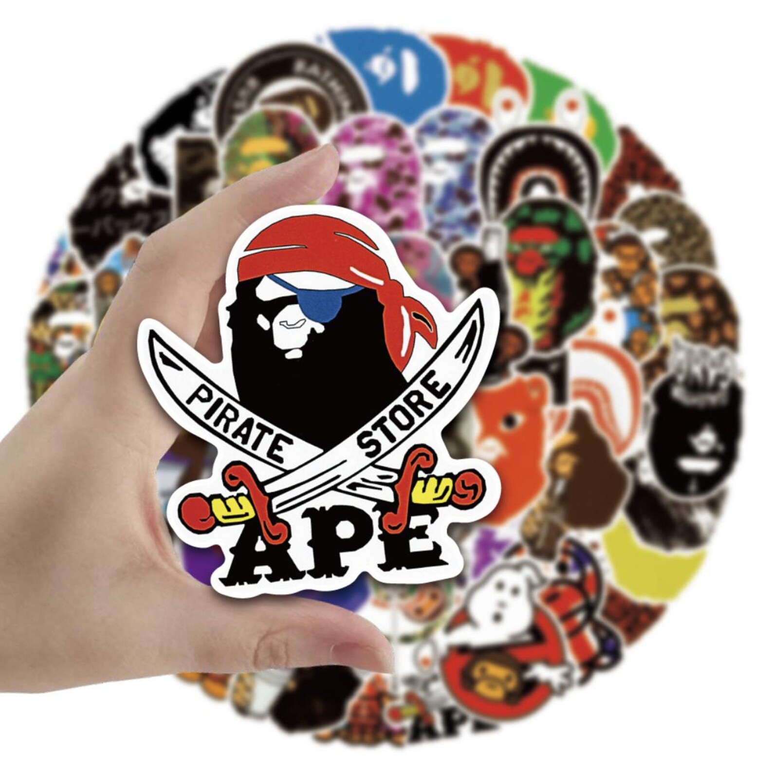 50 Pcs Japanese Anime Ape Stickers Collection Vinyl Waterproof Stickers ...