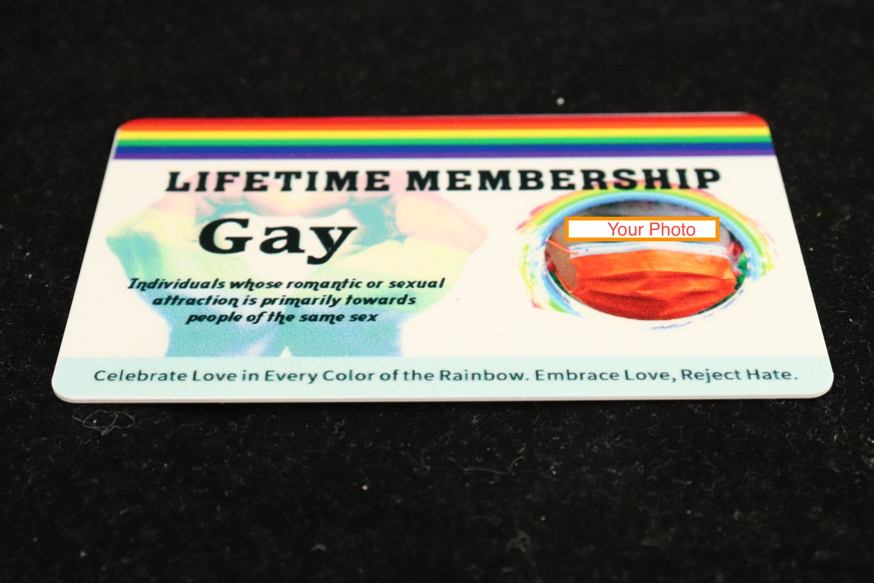 Androgynous Lifetime Membership Card - Pride Card - Tailor Made LGBT ...