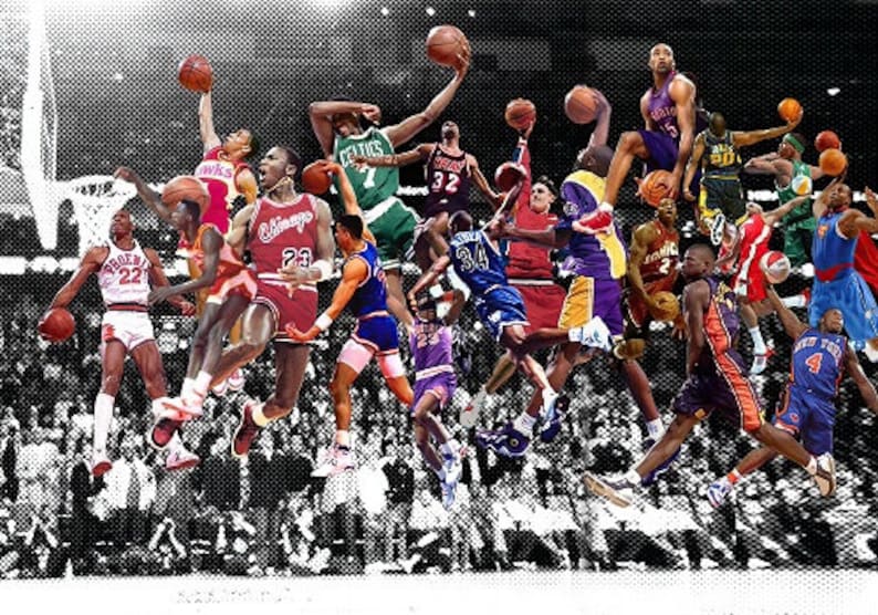 NBA Motivational Wall Art Printable Home Decor Poster Basketball Legend ...