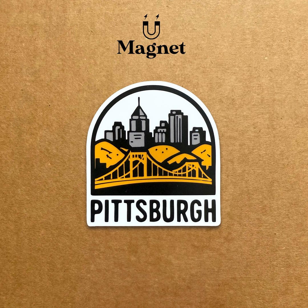 Pittsburgh Travel Magnet - Decorative Fridge Magnet - Etsy