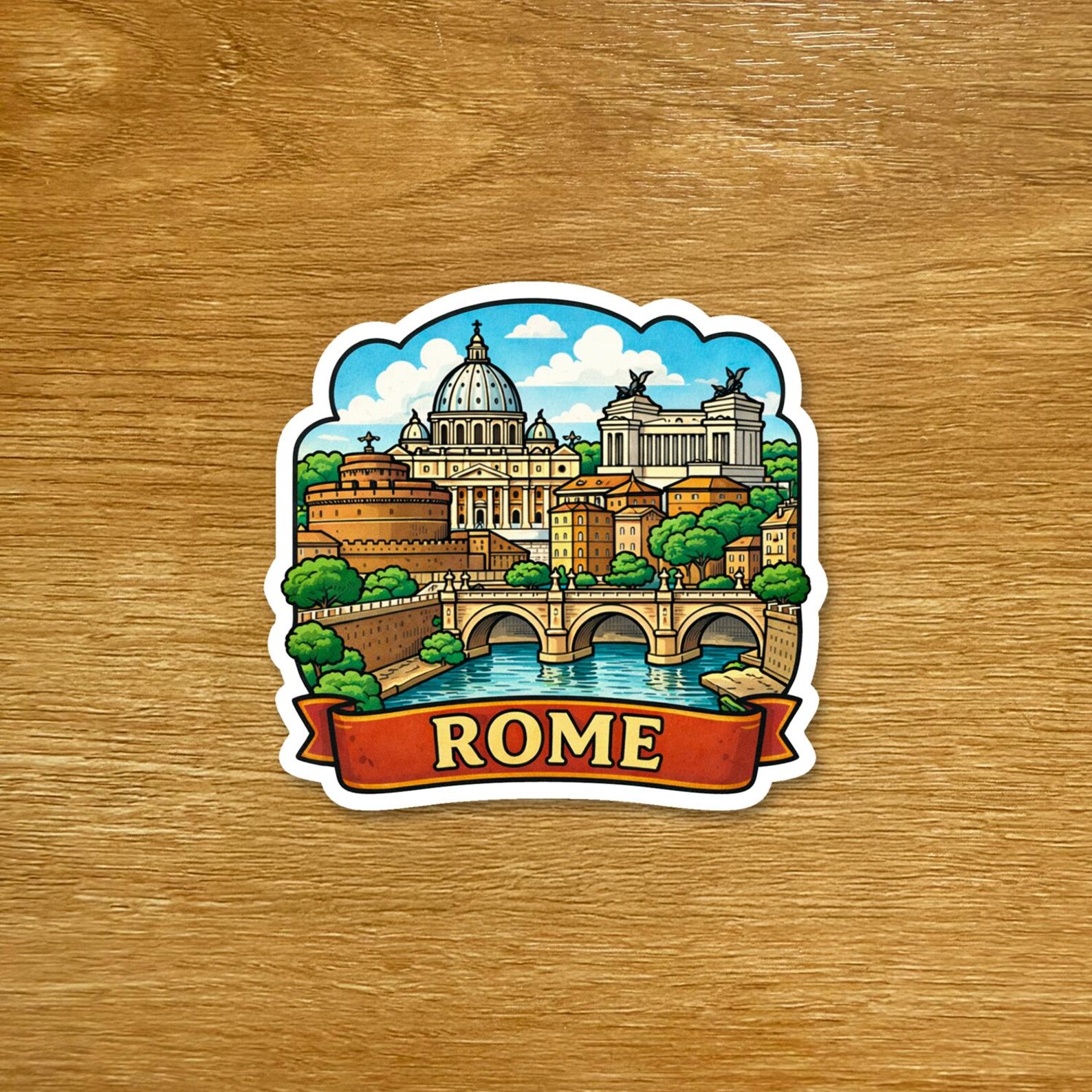 Rome Travel Sticker - Matte Vinyl Die Cut Sticker - Etsy