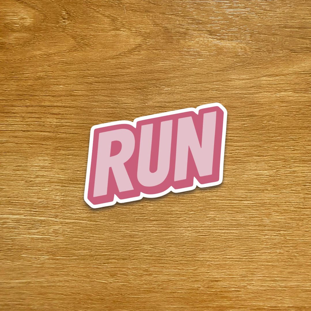 Run - Matte Vinyl Die Cut Sticker - Etsy
