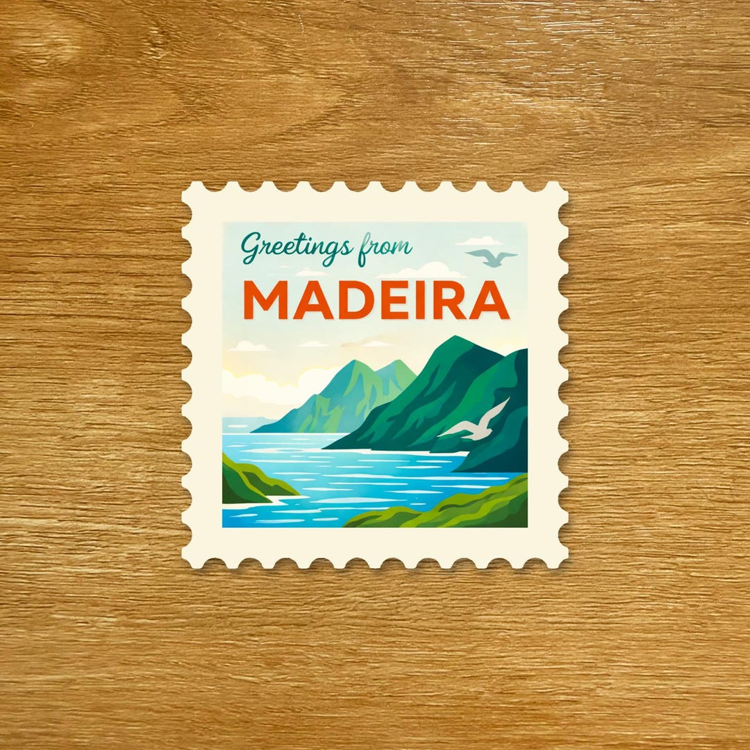 Madeira Travel Sticker - Matte Vinyl Die Cut Sticker - Etsy