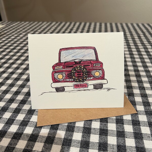 Christmas Cards Chevy Truck - Etsy