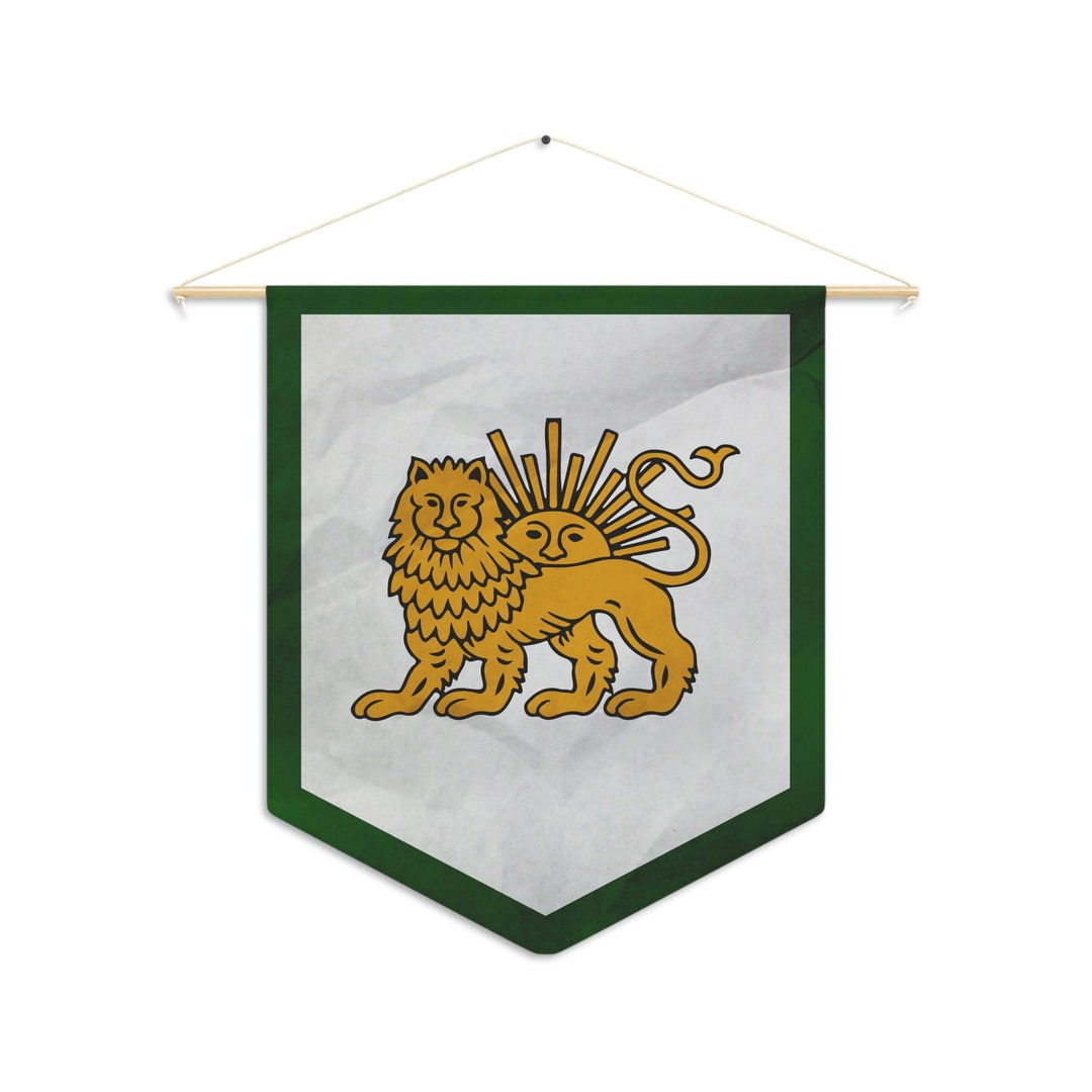 Flag of Zand Dynasty of Iran Shir Khorshid Hanged Pennant - Etsy