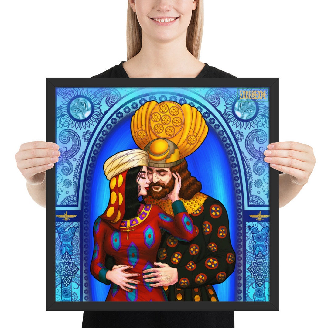 Khosrow X Shirin: A Persian Love Story (blue) Framed Premium Poster - Etsy