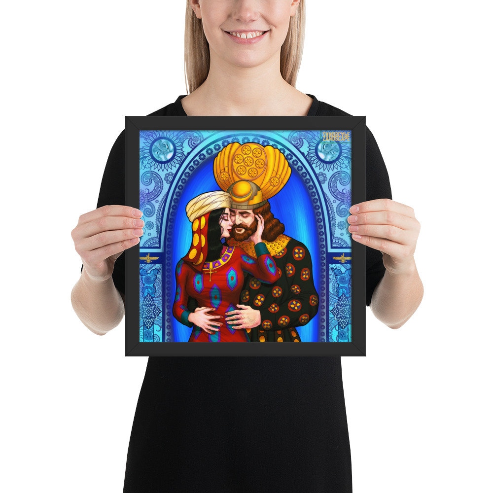 Khosrow X Shirin: A Persian Love Story blue Framed Premium Poster - Etsy