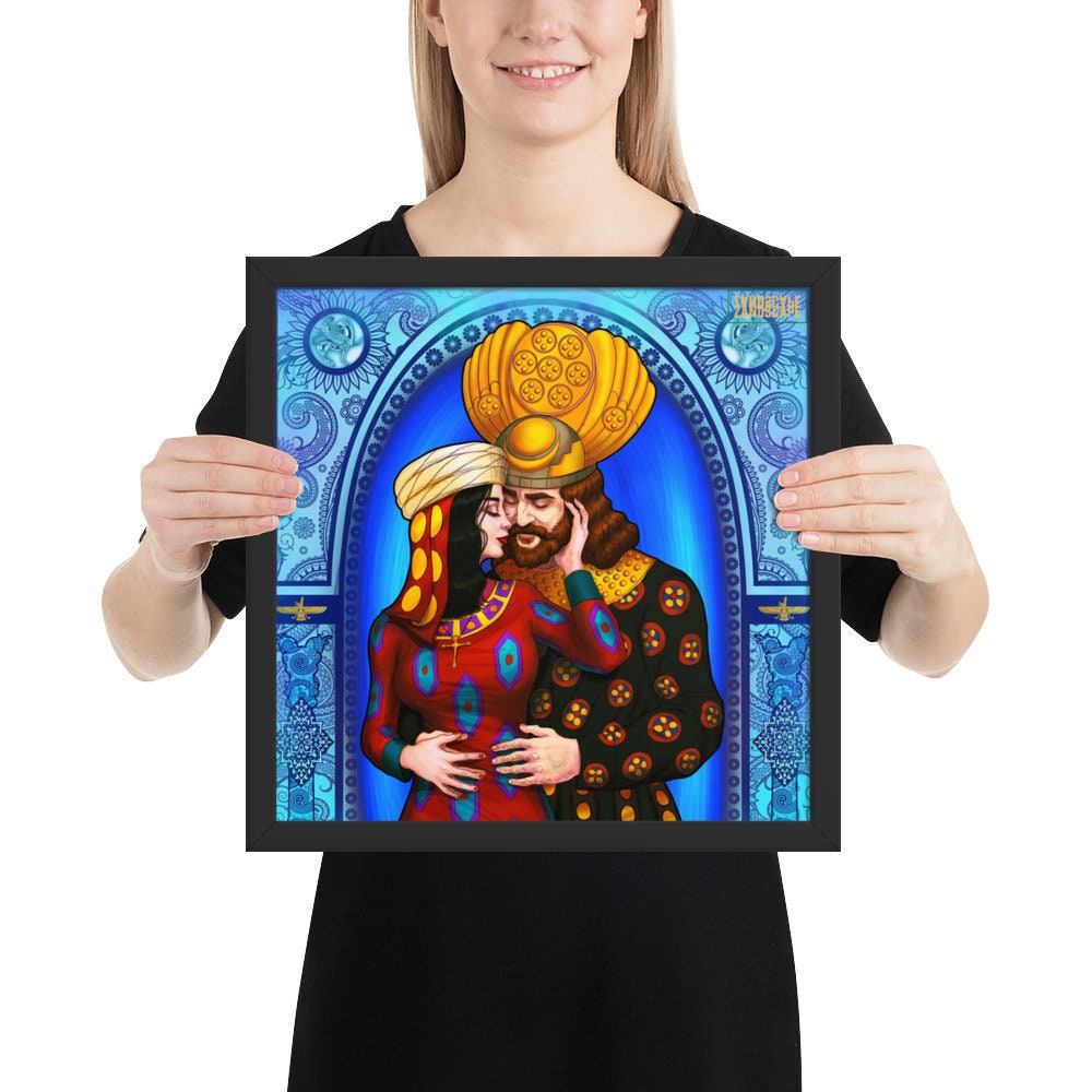 Khosrow X Shirin: A Persian Love Story blue Framed Premium Poster - Etsy