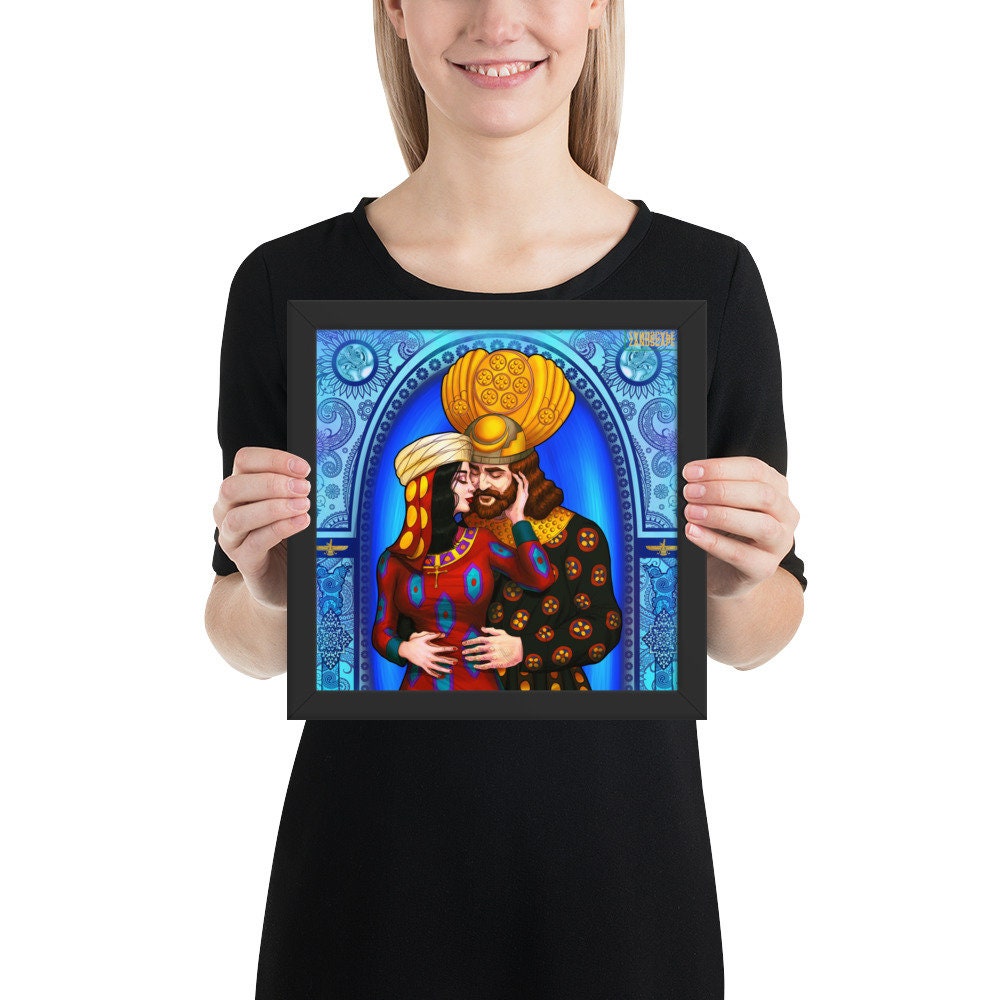 Khosrow X Shirin: A Persian Love Story blue Framed Premium Poster - Etsy