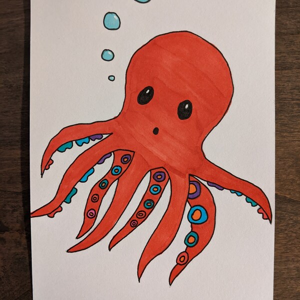 Octopus Bookmark - Etsy