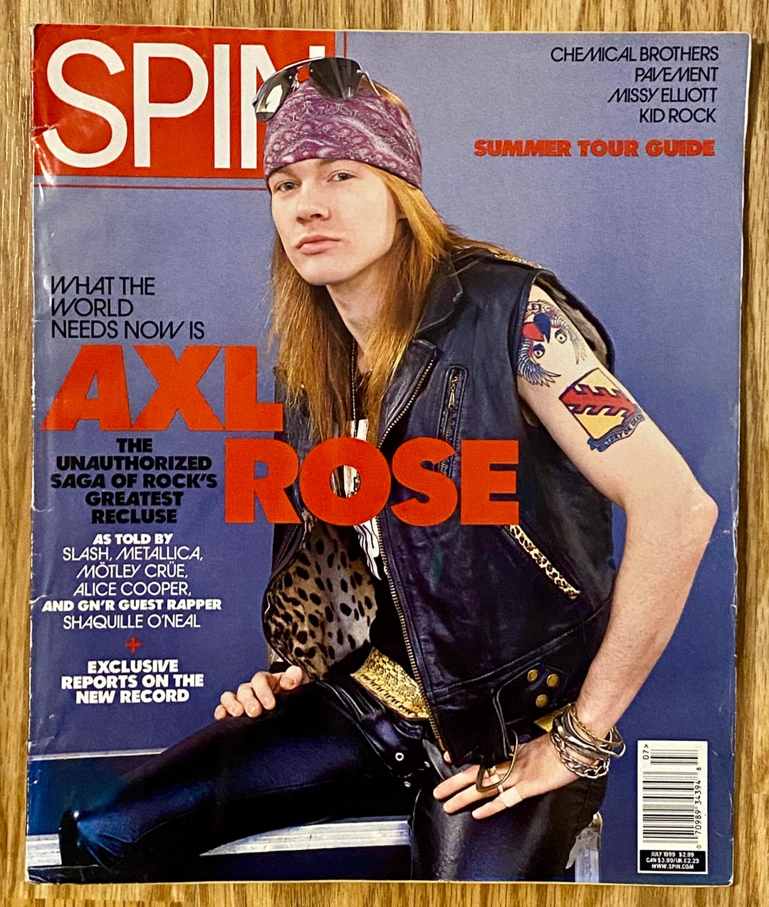 Spin Magazine, July 1999: Axl Rose Cover, Summer Tour Guide, Pavement ...