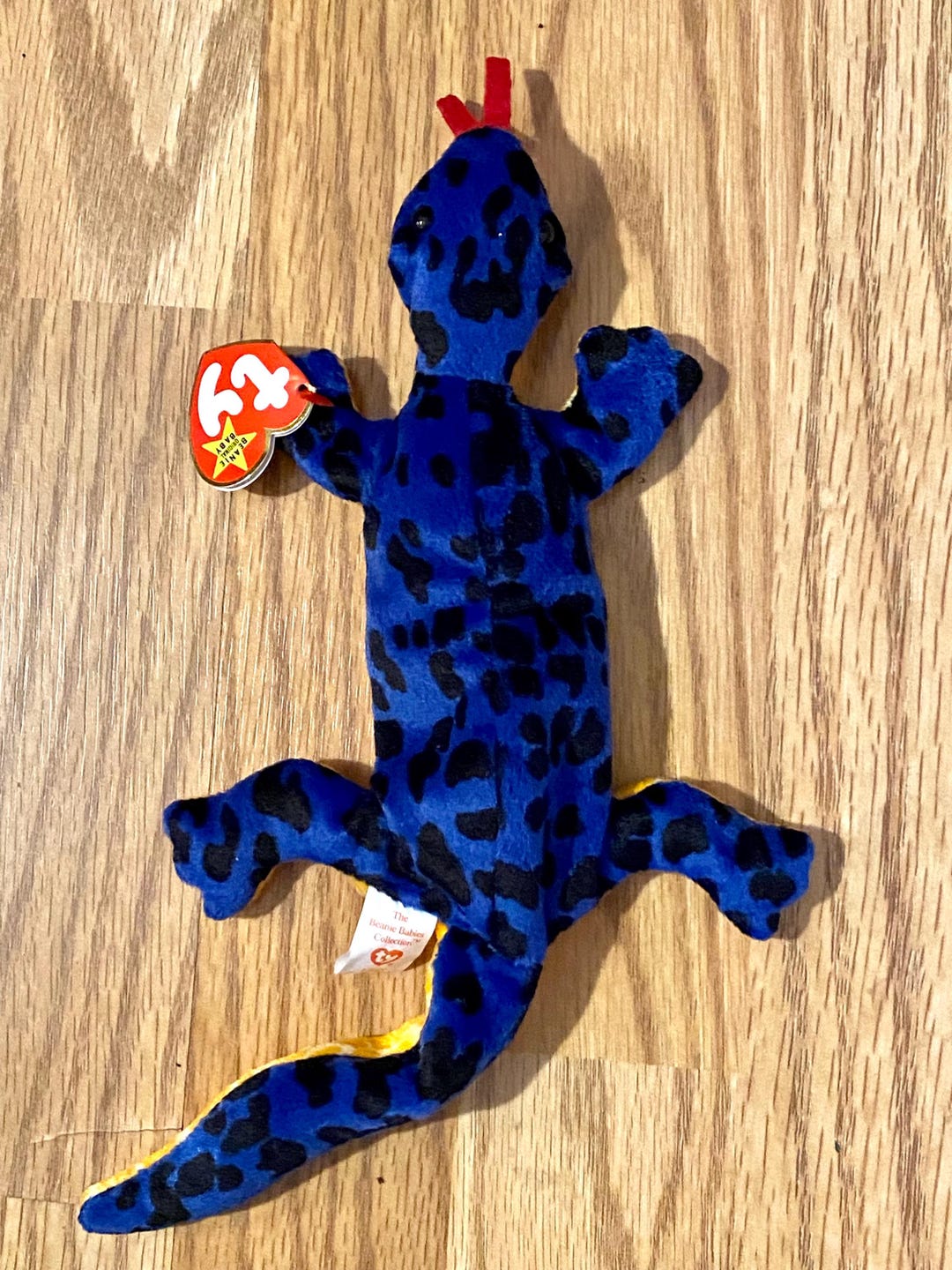 Vintage Ty Beanie Babies LIZZY Lizard, Stuffed Animal Plushy, 1995 ...