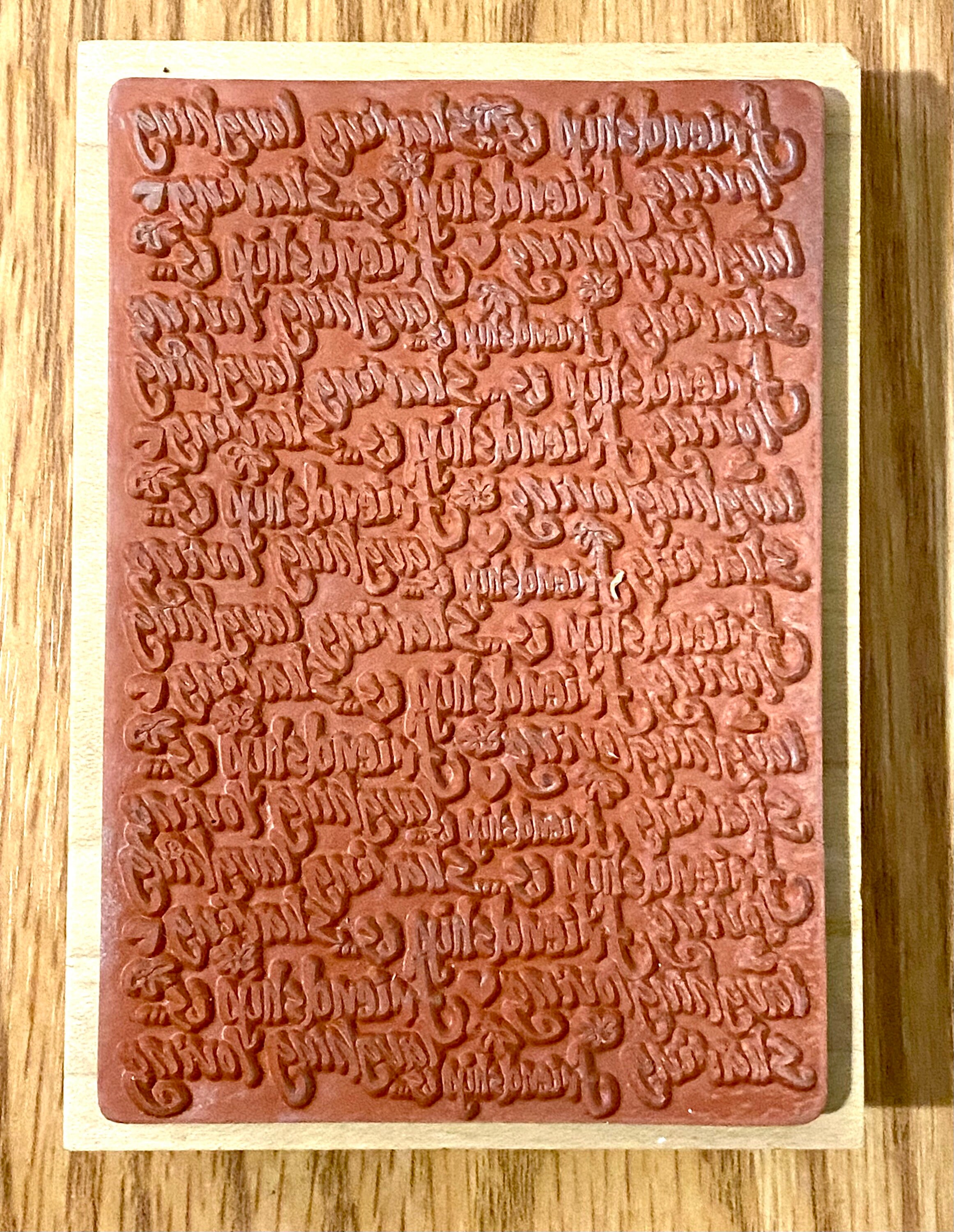 Friendship Quotes, Rubber Craft Stamp With Wood Back, by Inkadinkado ...