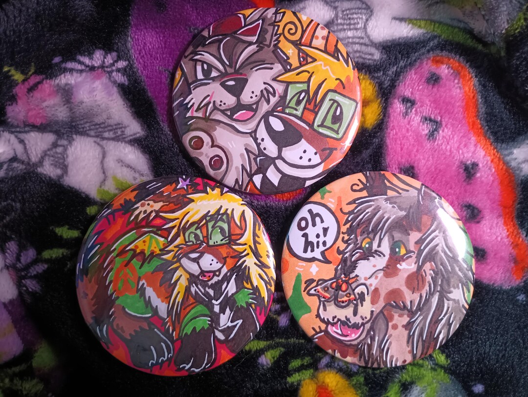 Custom Character/oc Doodle Button 3x3inch - Etsy