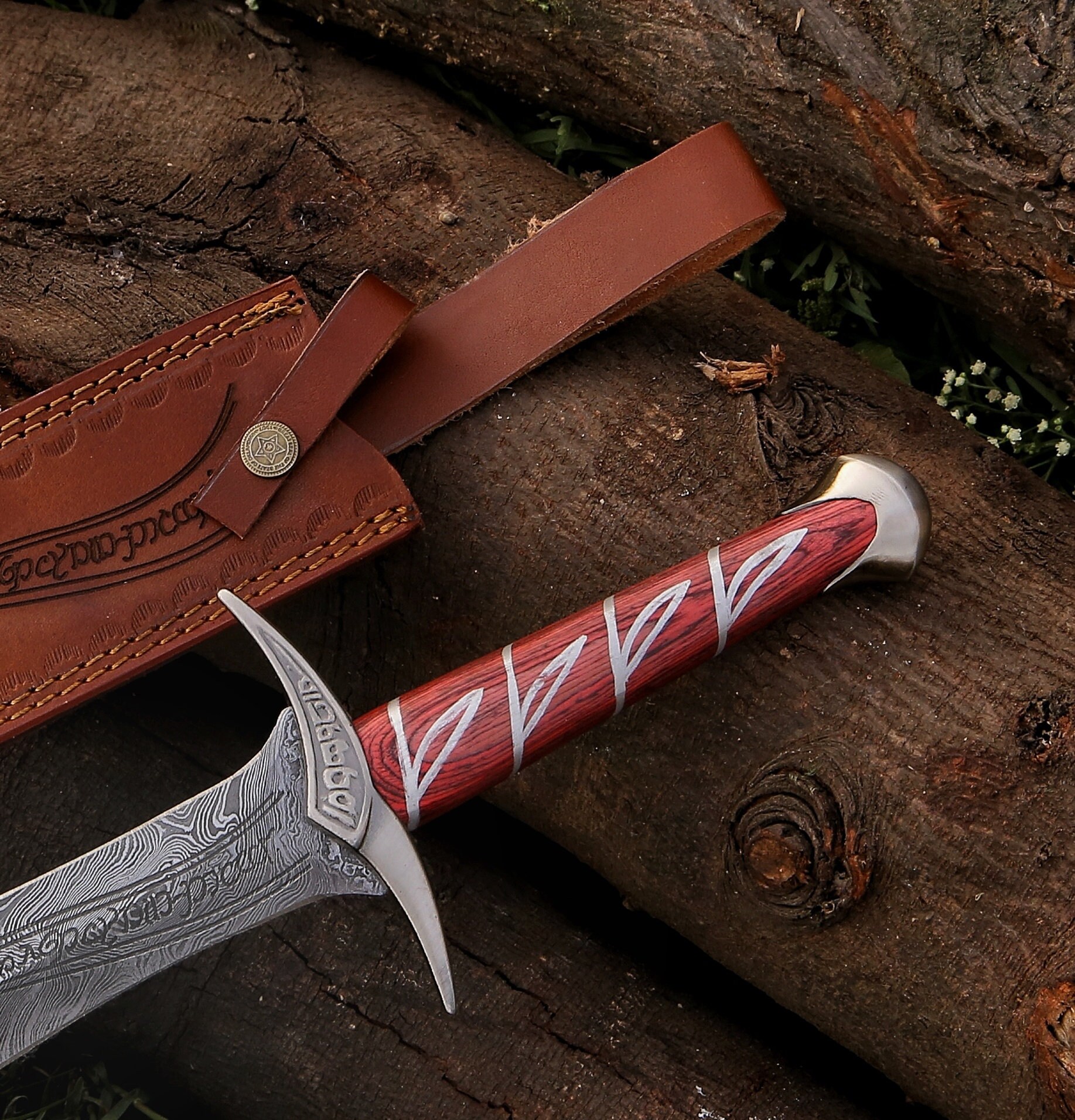 VIKING SWORDS With Scabbard, Battle Ready Swords, Full Tang MEDIEVAL Historical Swords ...