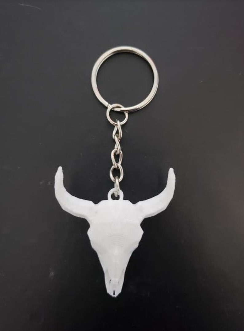Desert Skull Keychain - Etsy