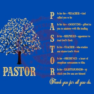 Pastor Blue Tumbler Print Gift PNG - Etsy