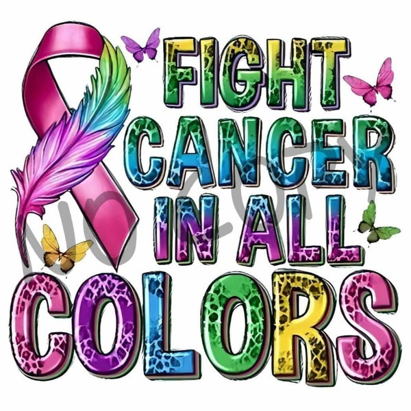 Cancer in All Colors Svg - Etsy