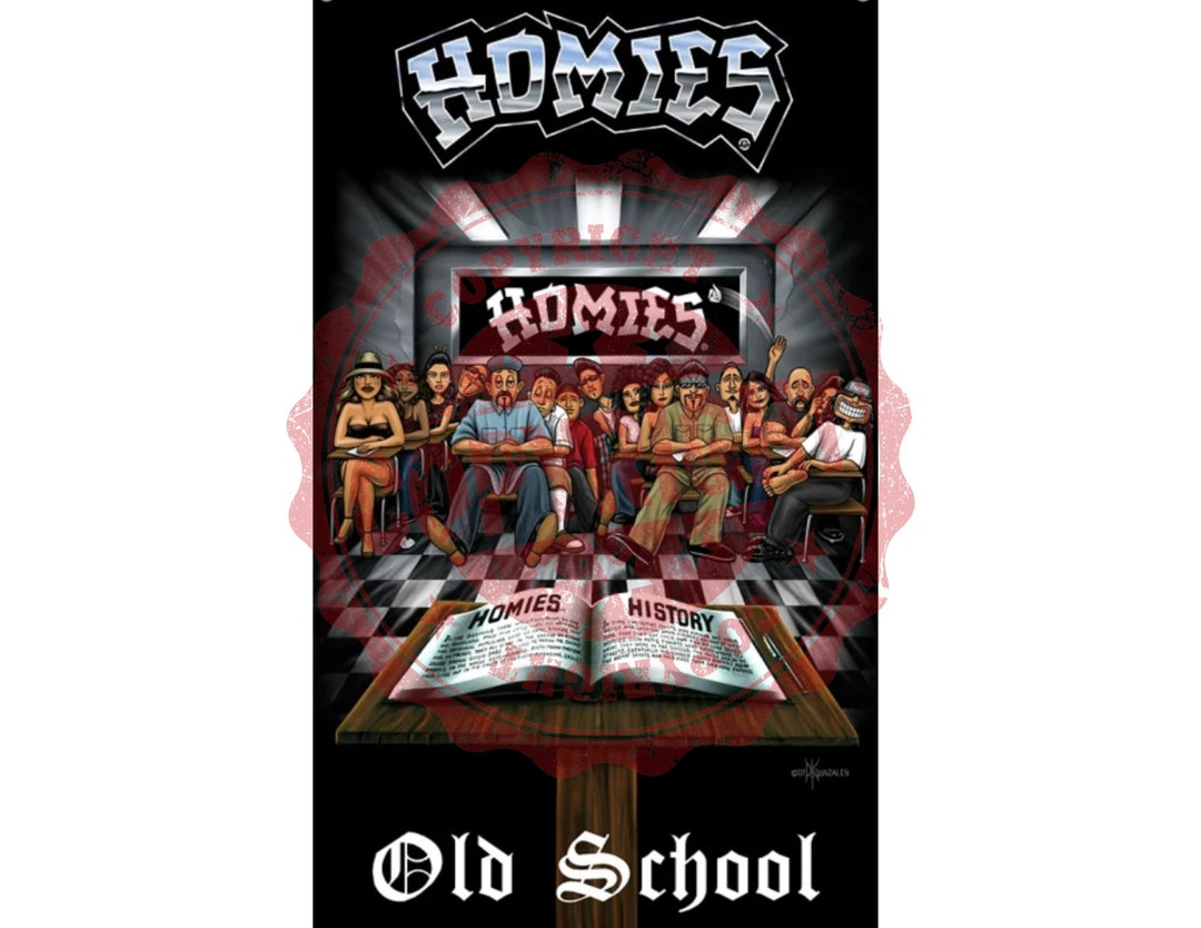 Homies Old School Shirt Print PNG - Etsy