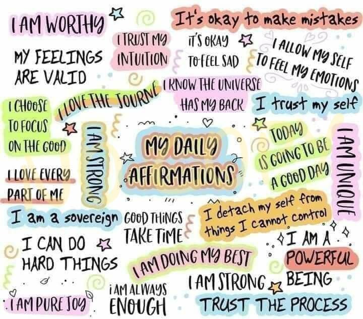 My Daily Affirmations Worthy Inspirational Tumbler Wrap PNG - Etsy