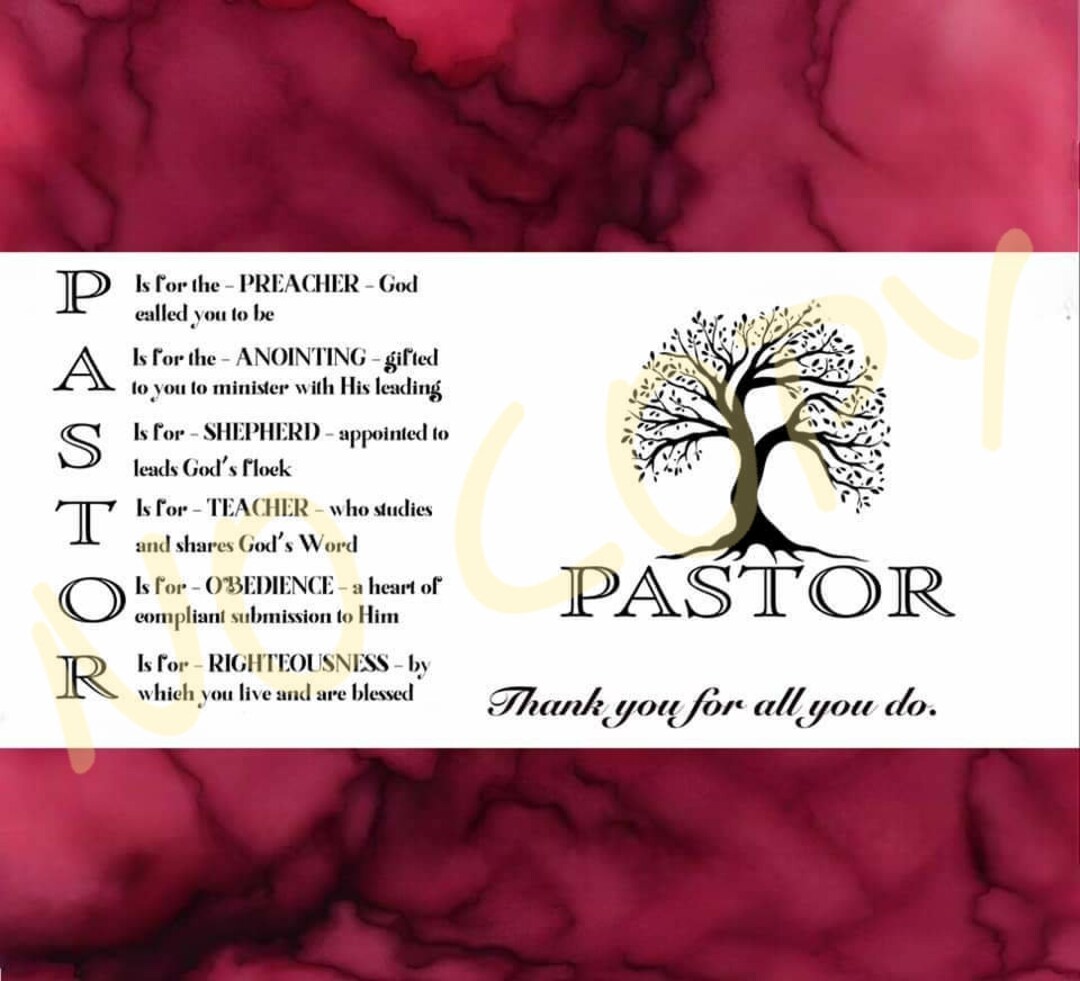 Pastor Christian Church Tumbler Wrap PNG - Etsy