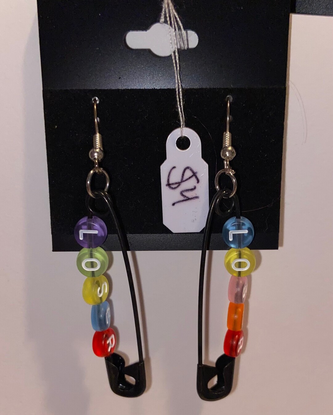 Loser Safety Pin Earrings - Etsy