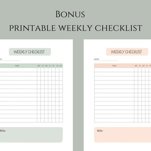Printable Weekly Study Planner, Weekly Study Schedule, Weekly Checklist ...